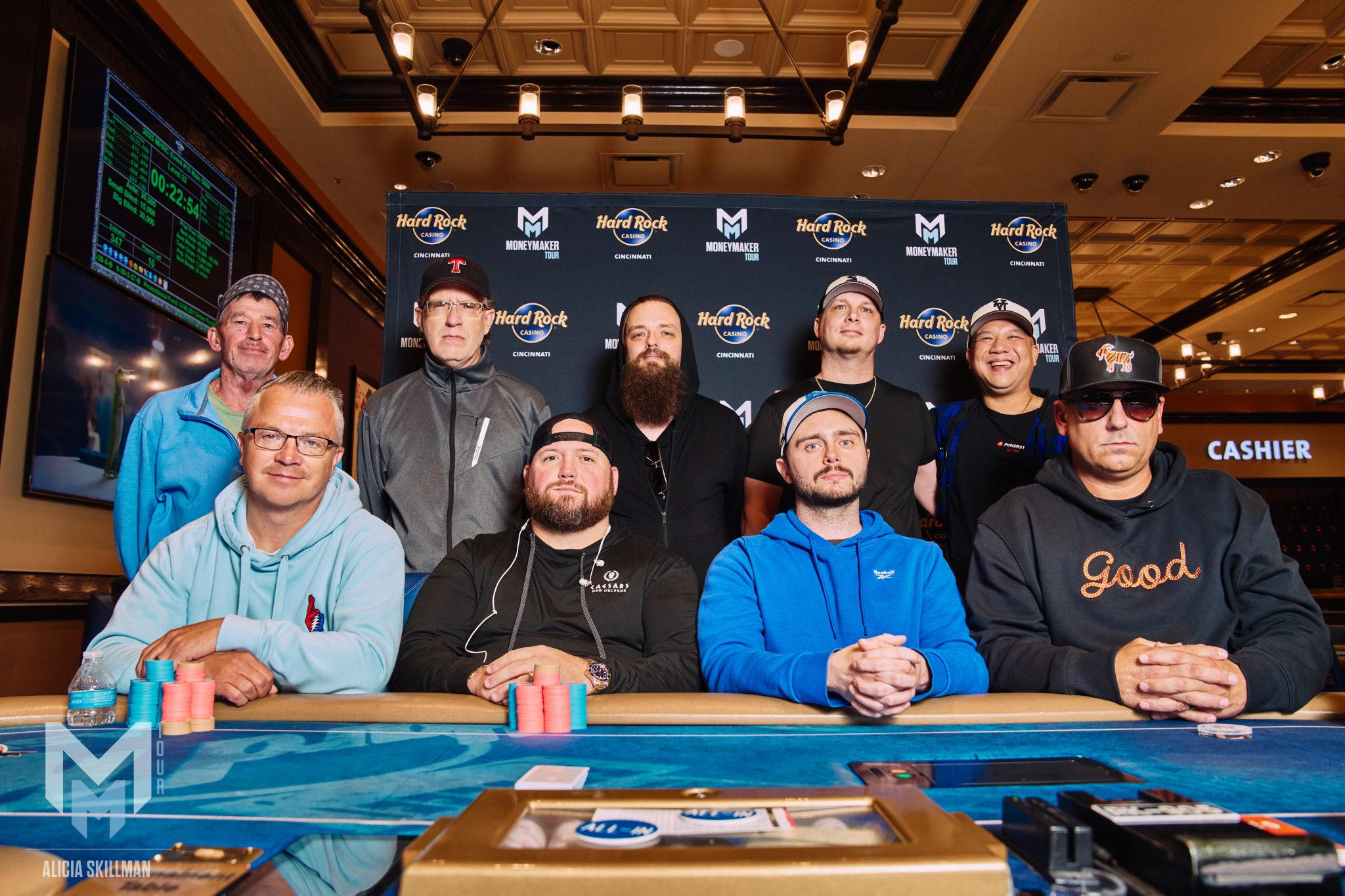 Final Table at Hard Rock Cincinnati $1,500 Main Event NLH $500,000 ...